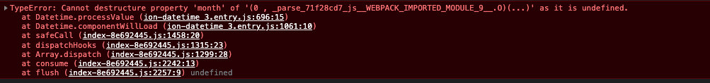 Bug Datetime V 631 Minmax Date Fixed · Issue 26140 · Ionic Teamionic Framework · Github