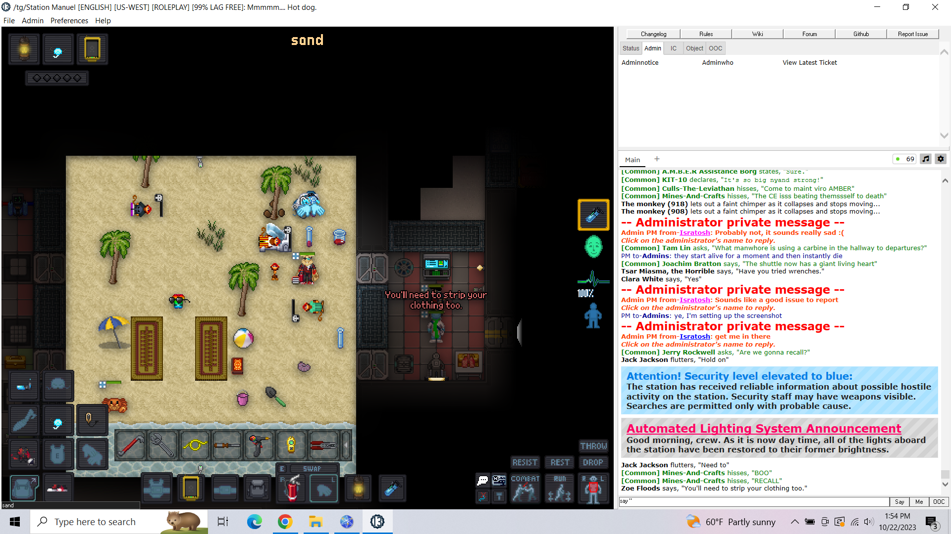 holodeck monkeys spawn alive for a moment and then near-instantly die · Issue #79184 · tgstation ...