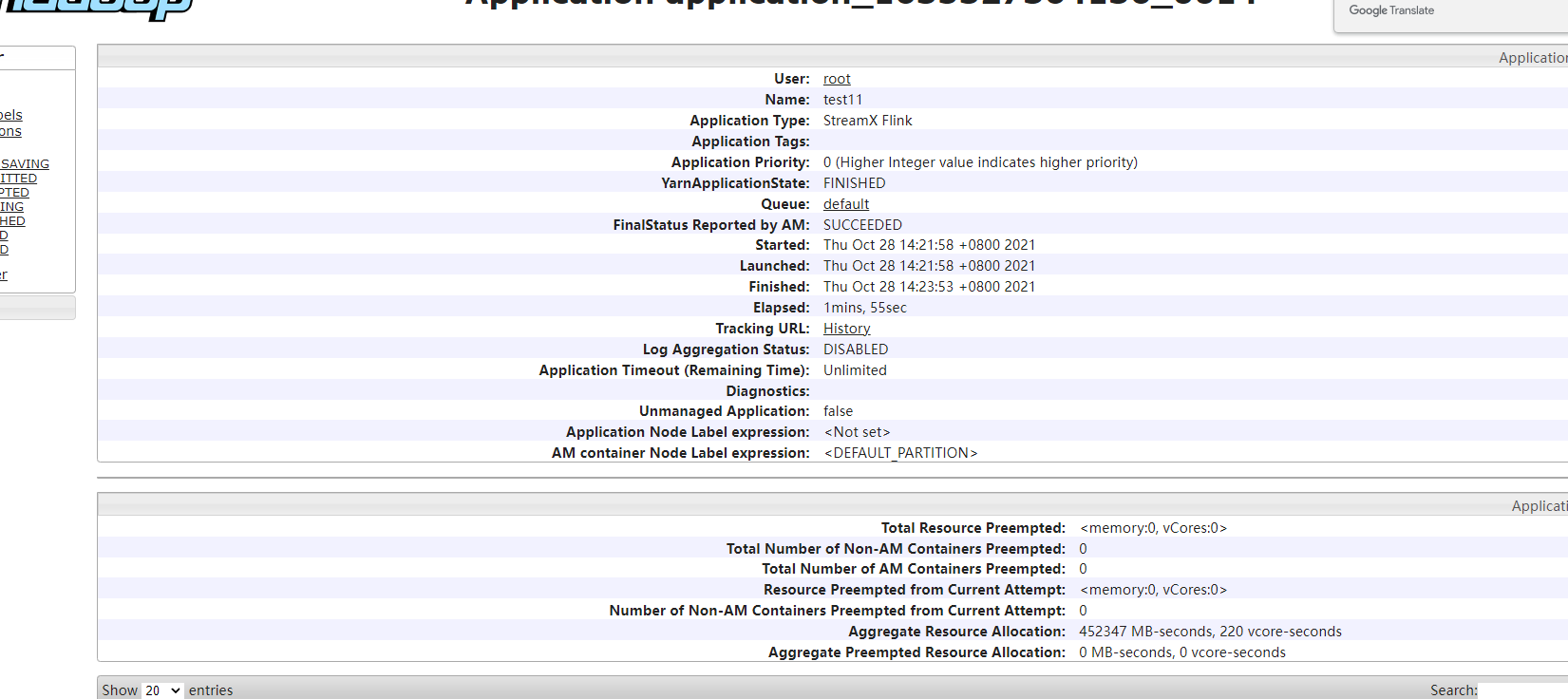 yarn application 运行状态异常 · Issue #391 · apache/incubator-streampark · GitHub