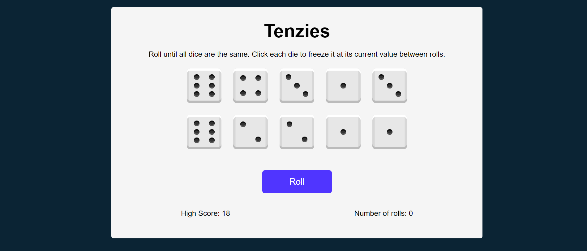 GitHub - CRSantiago/Tenzies