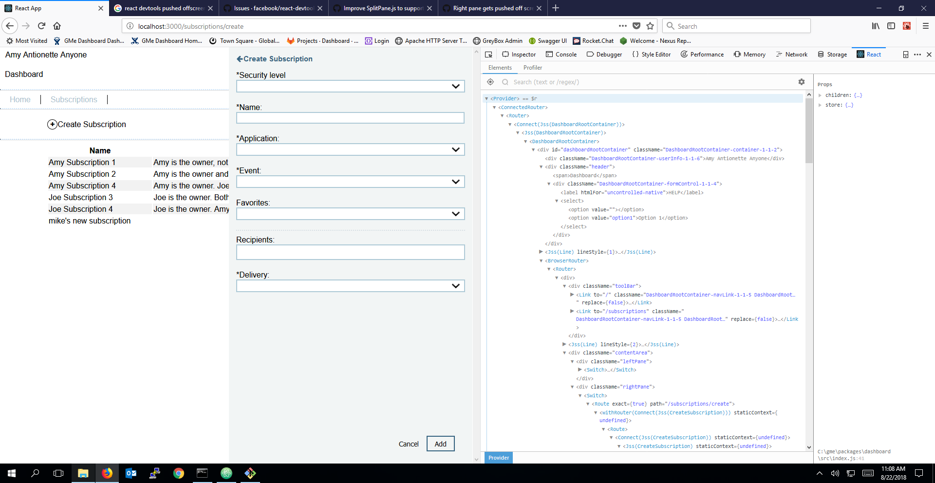 Right pane gets pushed off screen · Issue #336 · facebook/react ...