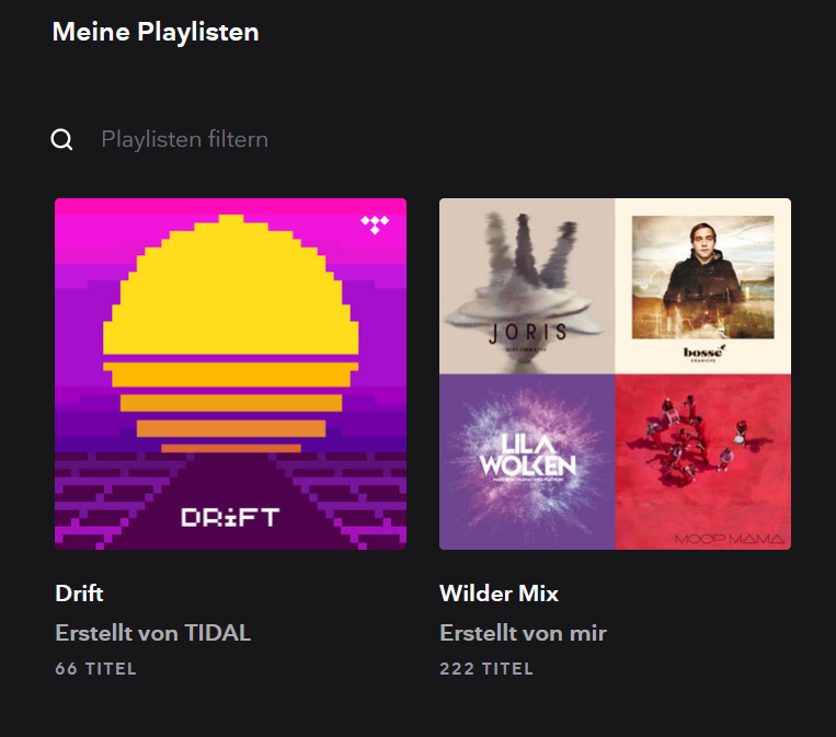Tidal plugin only displays self-created playlists, not subscribed ones ...