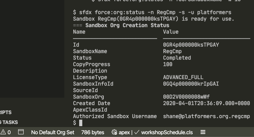 default org not set from sandbox org:status · Issue #2107 · forcedotcom/salesforcedx-vscode · GitHub