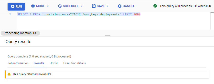 No data in Big Query Fourkeys Deployment table · Issue #236 · dora-team/fourkeys · GitHub