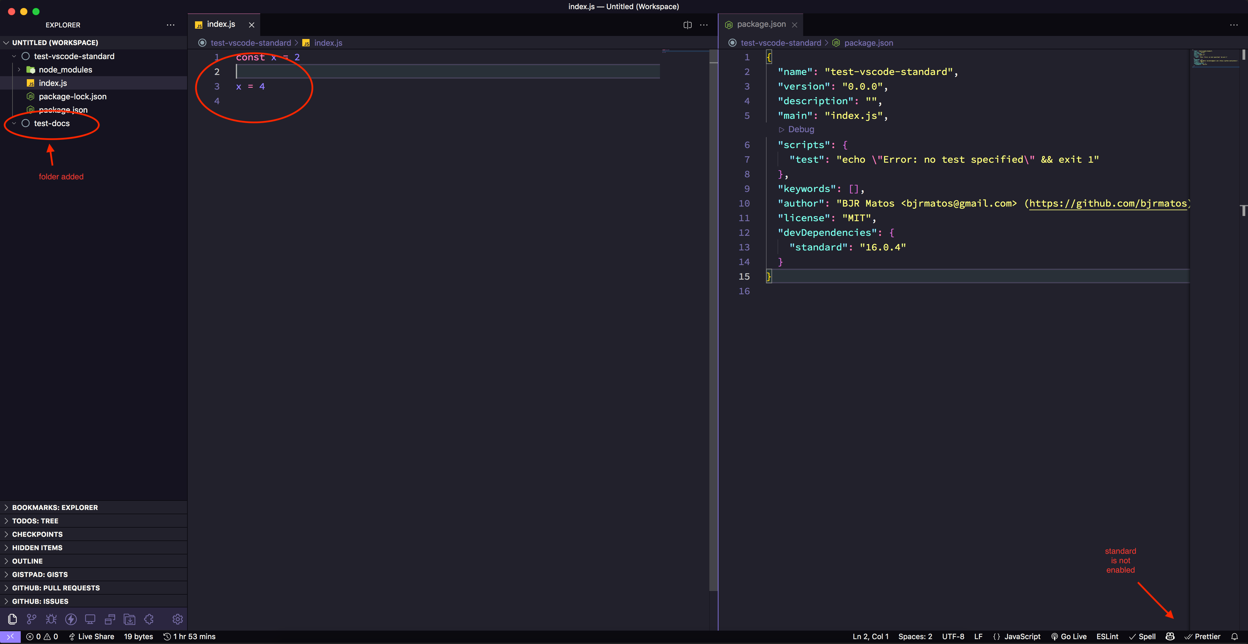 standard stops to lint inside a Multi-root workspace · Issue #305 · standard/vscode-standard ...
