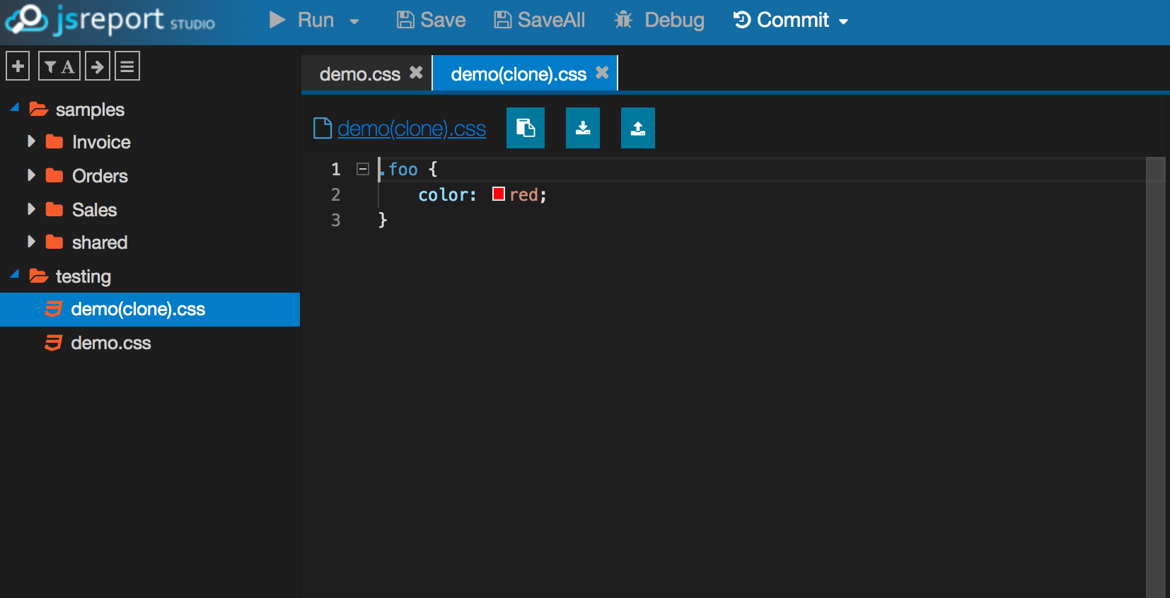 Cloning assets in Studio doesn't work in 2.6 · Issue #45 · jsreport/jsreport-studio · GitHub