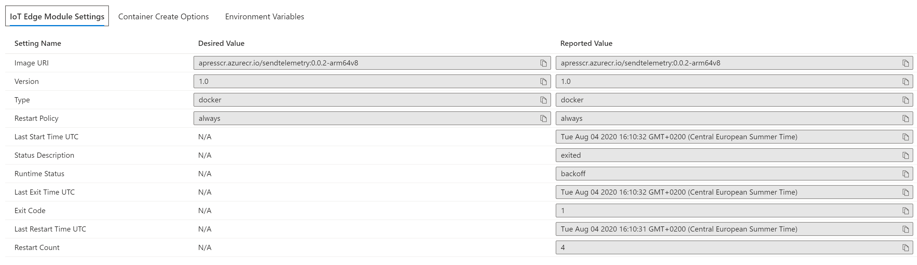 The Iot Edge Module Is In Backoff State On Raspberry Pi 4 With Raspbian Os · Issue 3353 · Azure