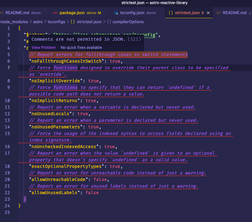astro tsconfigs json files has comments · Issue #4975 · withastro/astro · GitHub