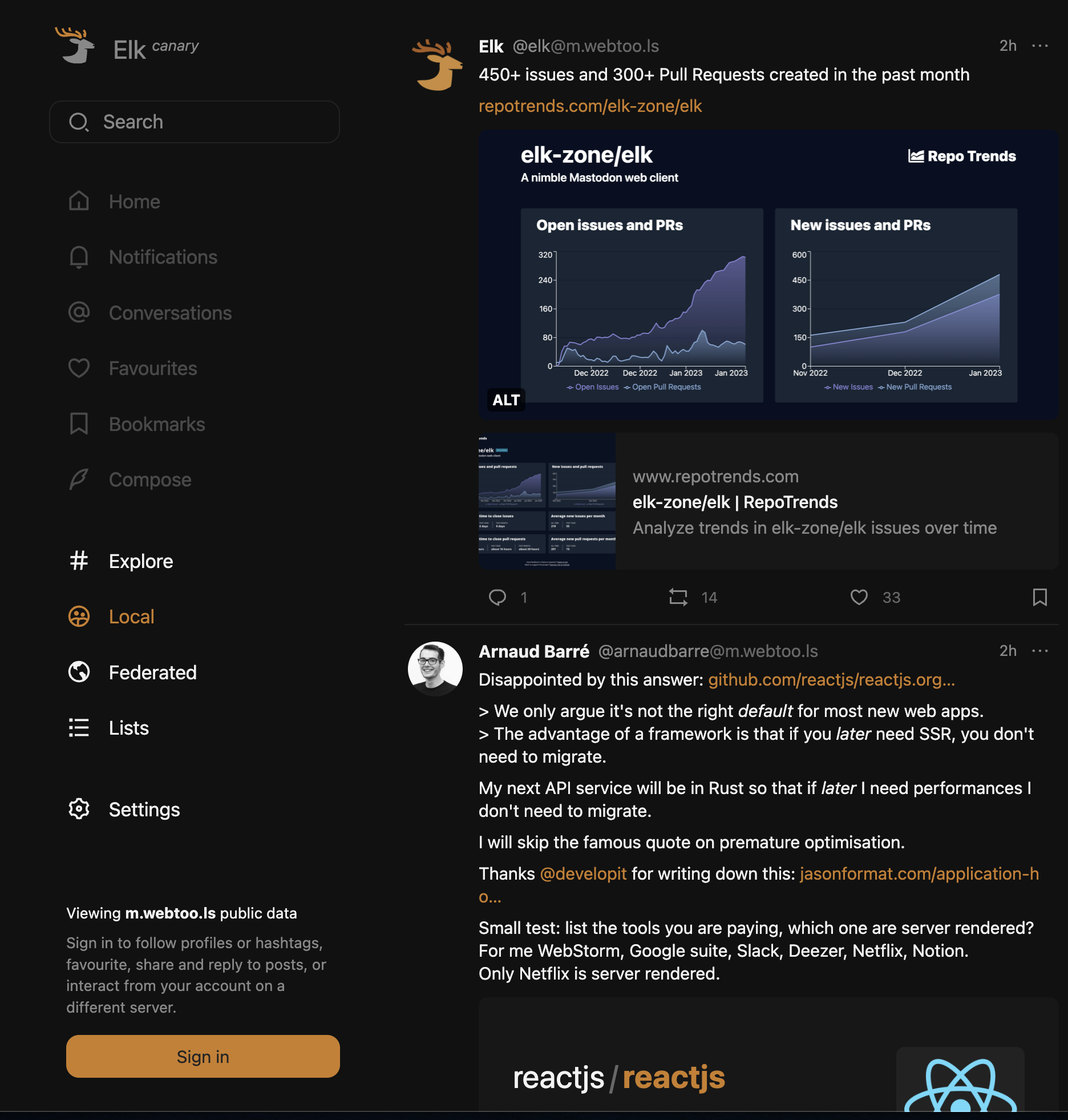 It's not clear how to sign in · Issue #997 · elk-zone/elk · GitHub