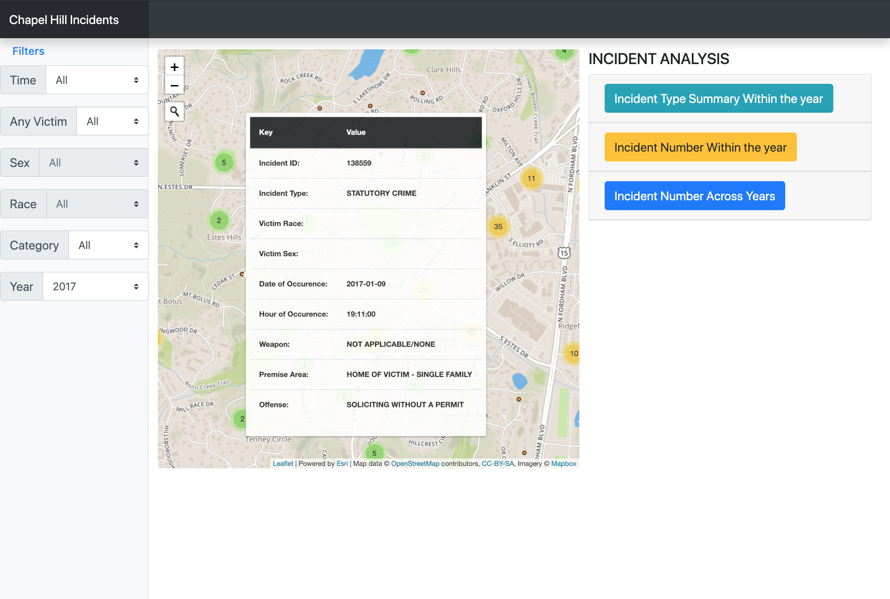 GitHub - yananlili/Visualization-of-Chapel-Hill-Police-Incident-Reports