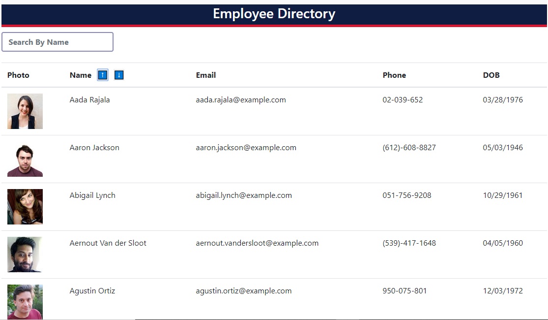 Github Kachumahara Employee Directory