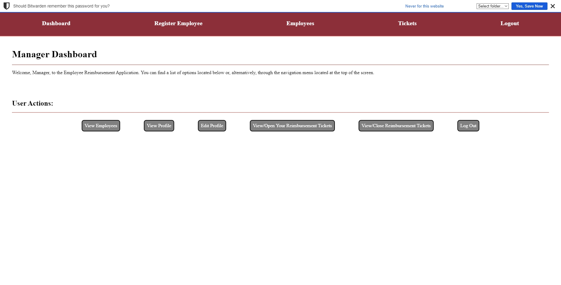 Github Leeharperdev Project1 Employee Reimbursement System This Is
