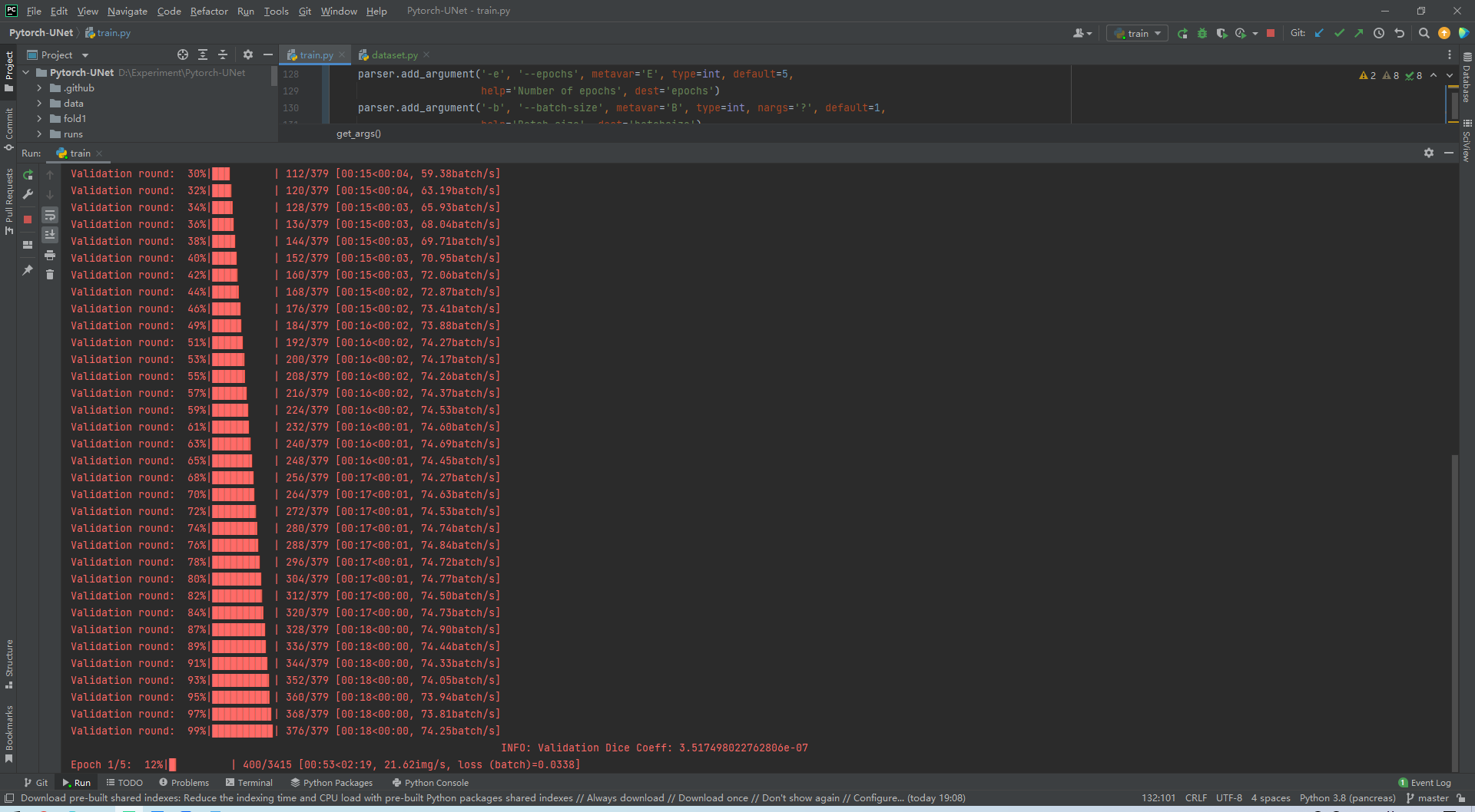 Dice coefficient no change during training,is always very close to 0 · Issue #173 · milesial ...