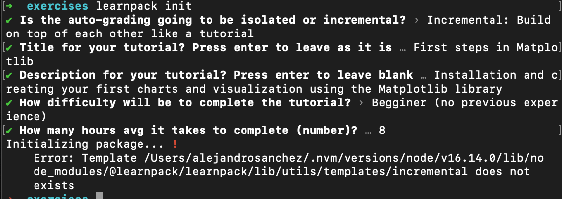 `learnpack init` for incremental exercises not working · Issue #834 · learnpack/learnpack · GitHub