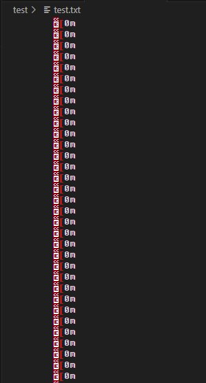 Bug with Escape char(0x1B) in text files · Issue #181471 · microsoft/vscode · GitHub