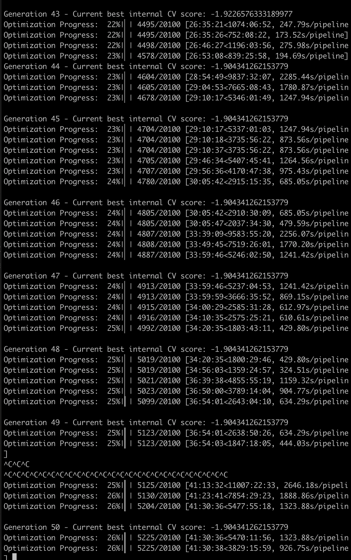Very long pipelines running... · Issue #866 · EpistasisLab/tpot · GitHub