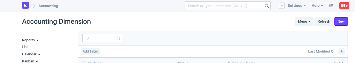 Breadcrumb missing for Accounting Dimension · Issue #18265 · frappe/erpnext · GitHub