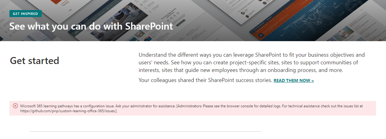 SharePoint Success Site and Microsoft 365 Learning Pathways · Issue #411 · pnp/custom-learning ...