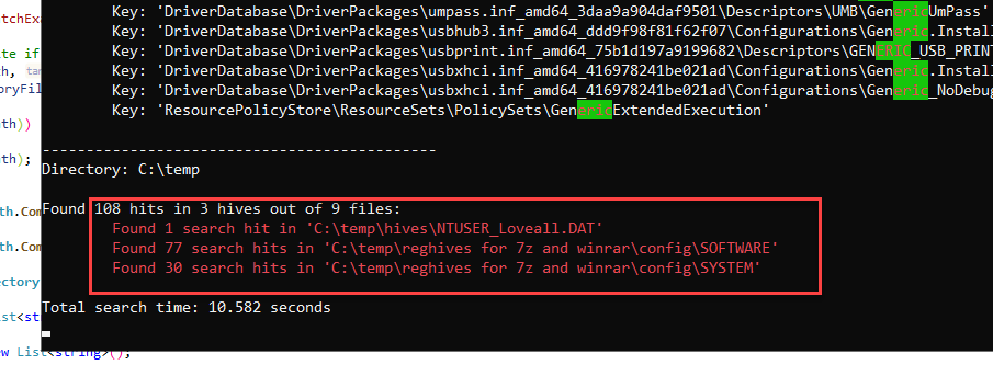RECMD - search output · Issue #161 · EricZimmerman/Issues · GitHub
