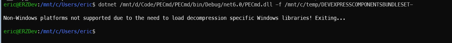 PECmd (net6): System.PlatformNotSupportedException: System.Drawing.Common is not supported on ...
