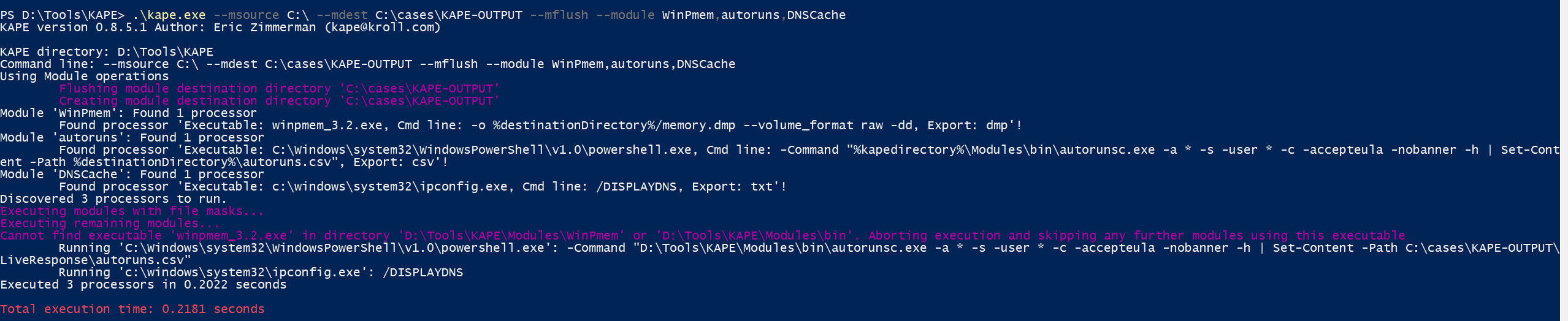 Modules - sequence of modules · Issue #93 · EricZimmerman/KapeFiles ...