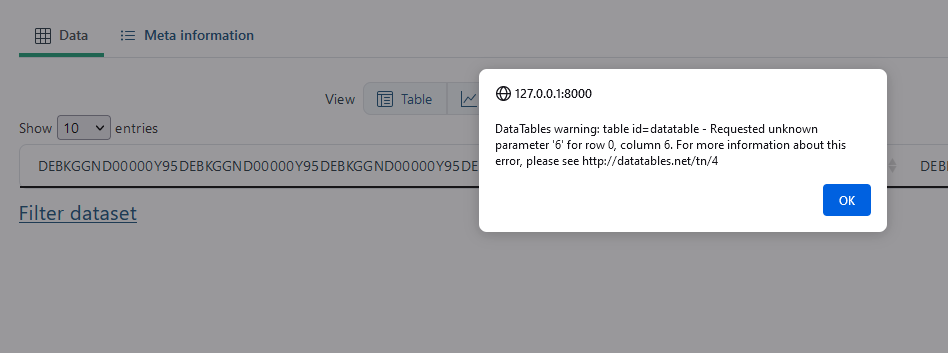 datatables are broken · Issue #1156 · OpenEnergyPlatform/oeplatform · GitHub