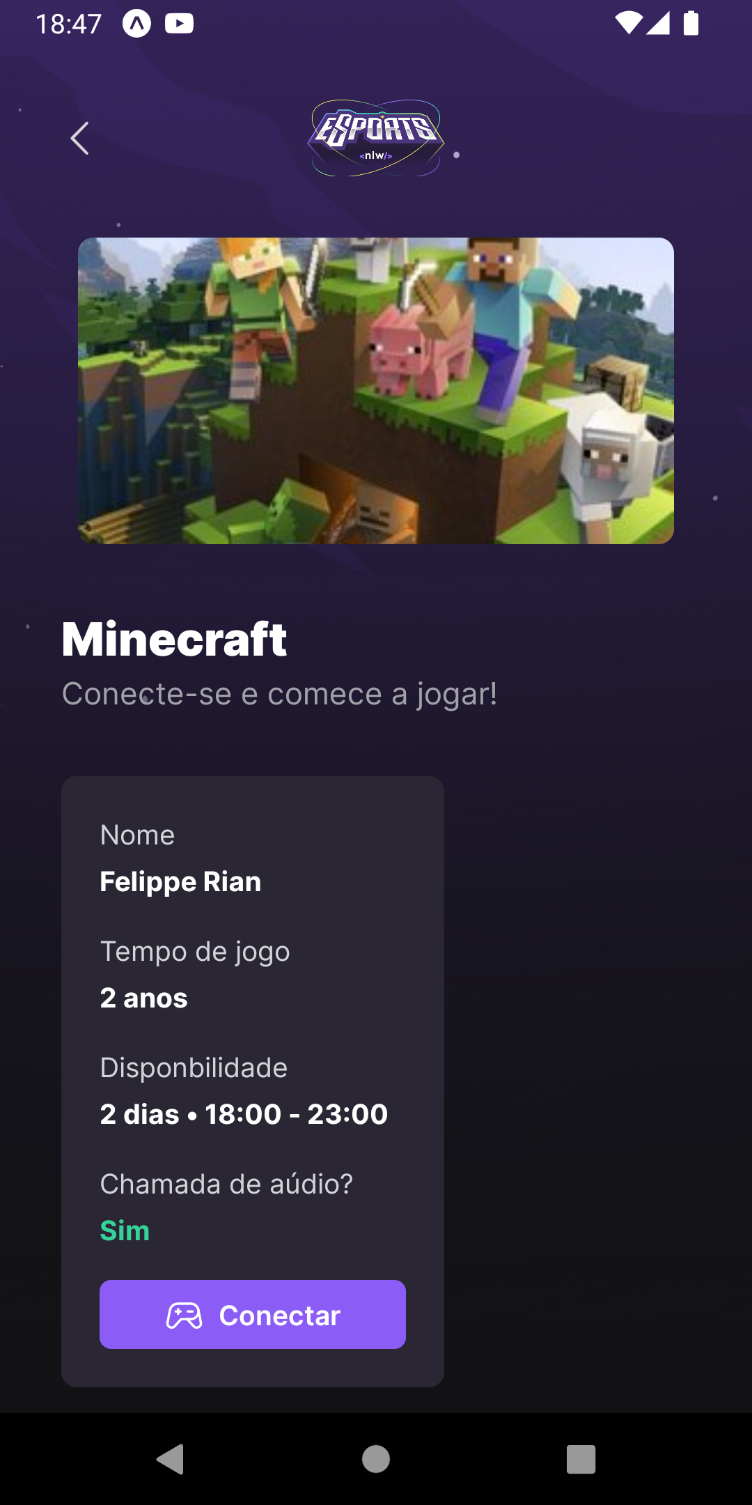 GitHub - ImFelippe365/nlw-esports-mobile: Aplicativo desenvolvido com React Native, TypeScript e ...