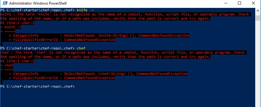 knife command not woking after installing chefdk · Issue #308 · QT-DevOps/DevOpsIssues · GitHub