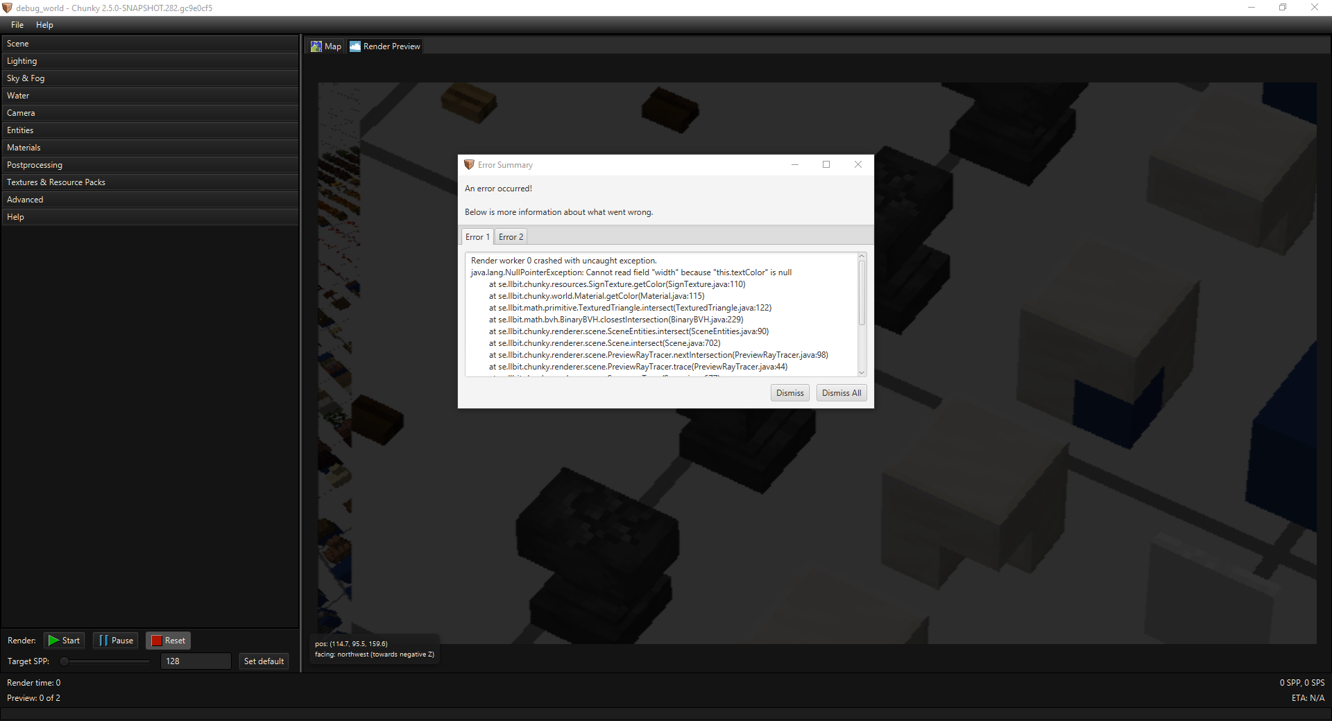 Old scenes with signs causes an NPE. · Issue #1632 · chunky-dev/chunky · GitHub