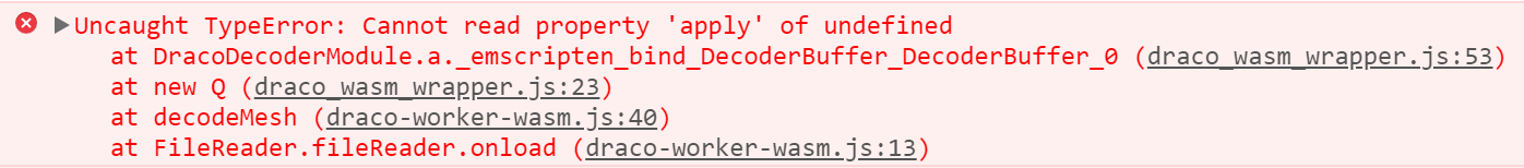 Running the WebAssembly version of Draco in a web worker · Issue #386 · google/draco · GitHub