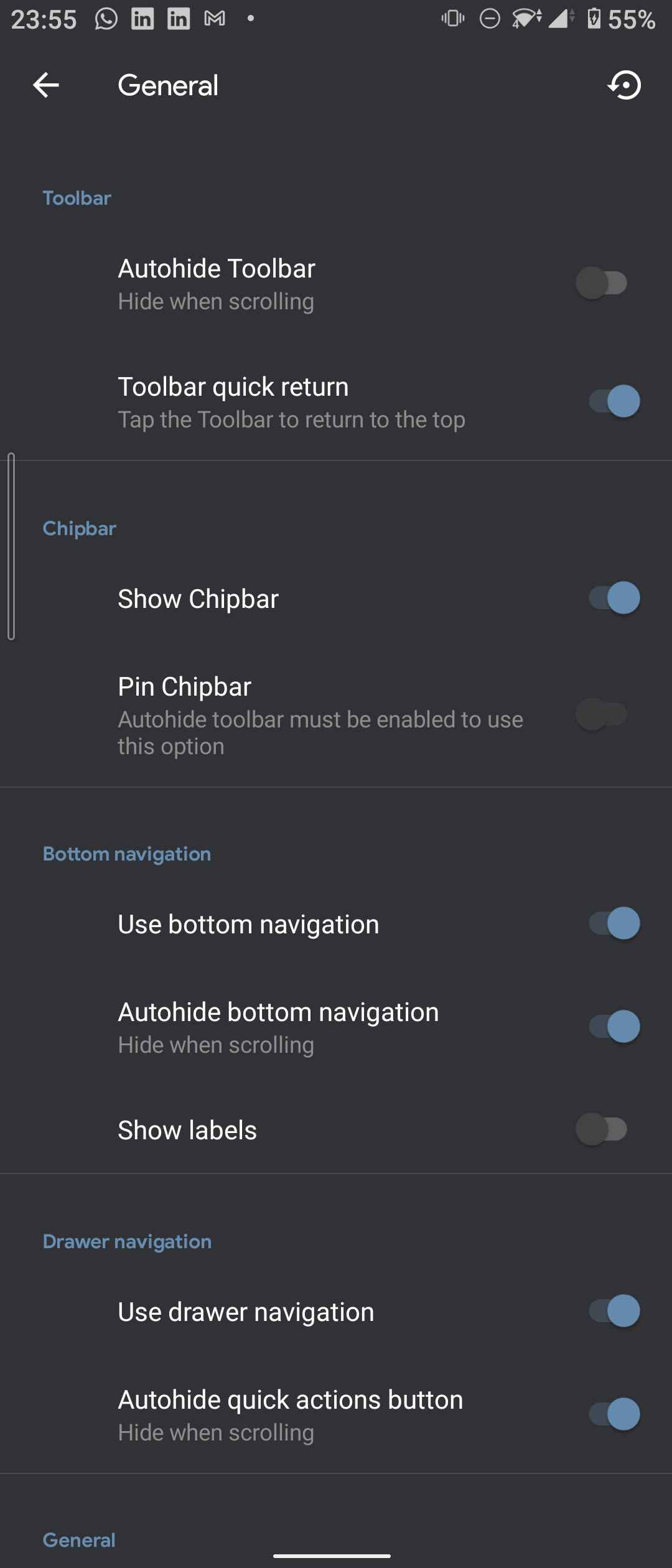 [BUG] Settings toggle buttons have disabled state when off · Issue #490 ...