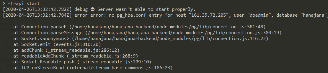 Deploying Postgresql Issue Digital Ocean · Issue #5956 · strapi/strapi · GitHub