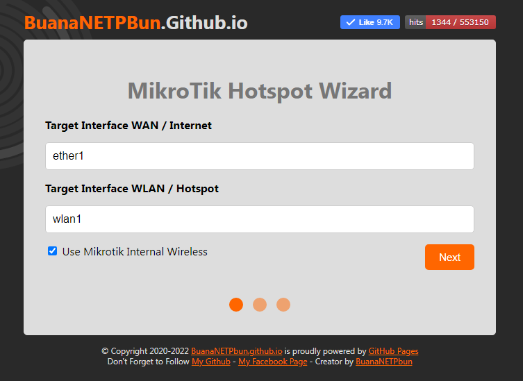 MikroTik Hotspot Wizard - BuanaNETPBun.Github.io