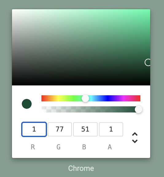 ChromePicker Alpha channel reverts to 1 when changing RGB inputs · Issue #886 · casesandberg ...