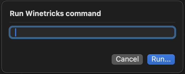 [Feature]: Winetricks... dialog is confusing · Issue #400 · Whisky-App ...