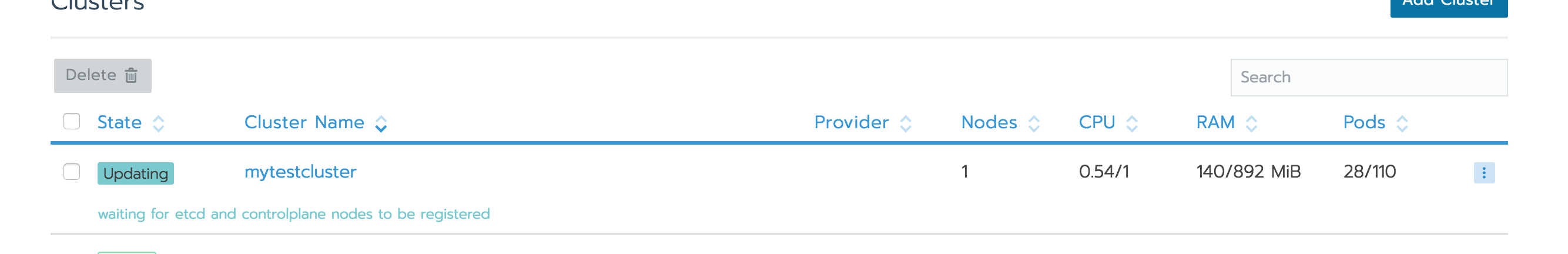 Cluster Stuck In Updating State Forever Even After A Host That Was In