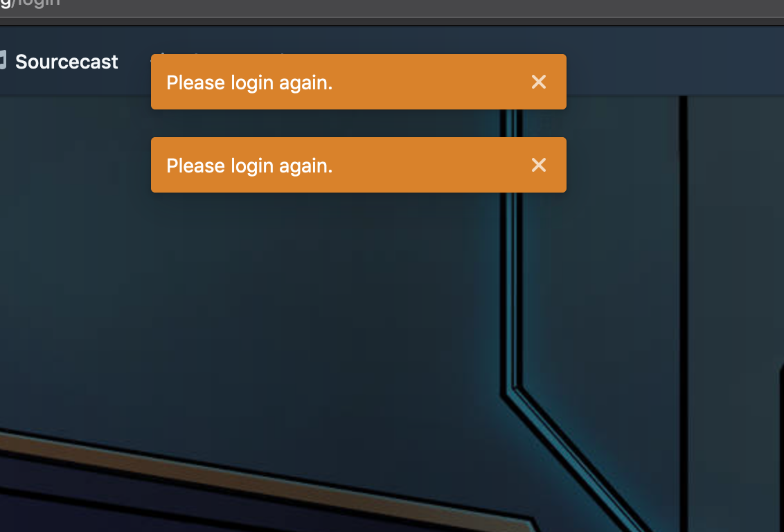 Wrongly shows "please login again" error messages when not logged in ...