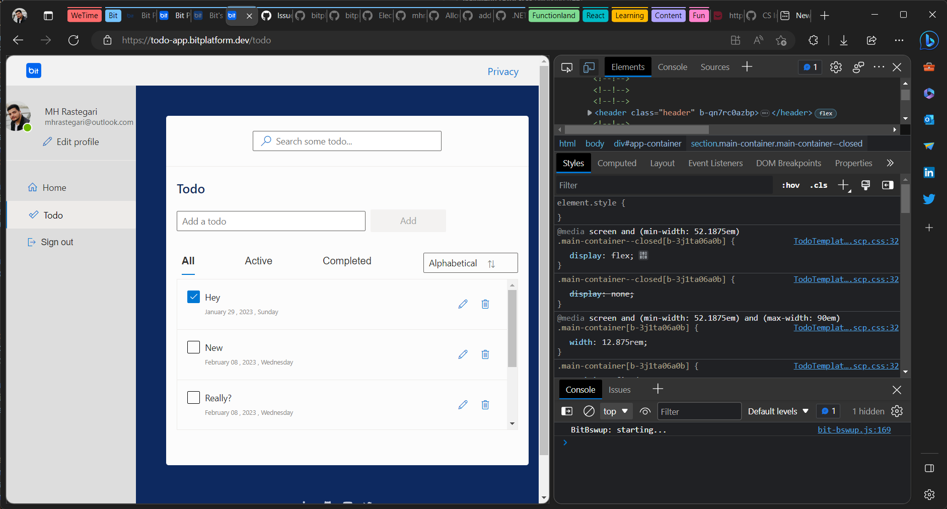 Fix some small issues of `TodoTemplate` UI · Issue #4095 · bitfoundation/bitplatform · GitHub