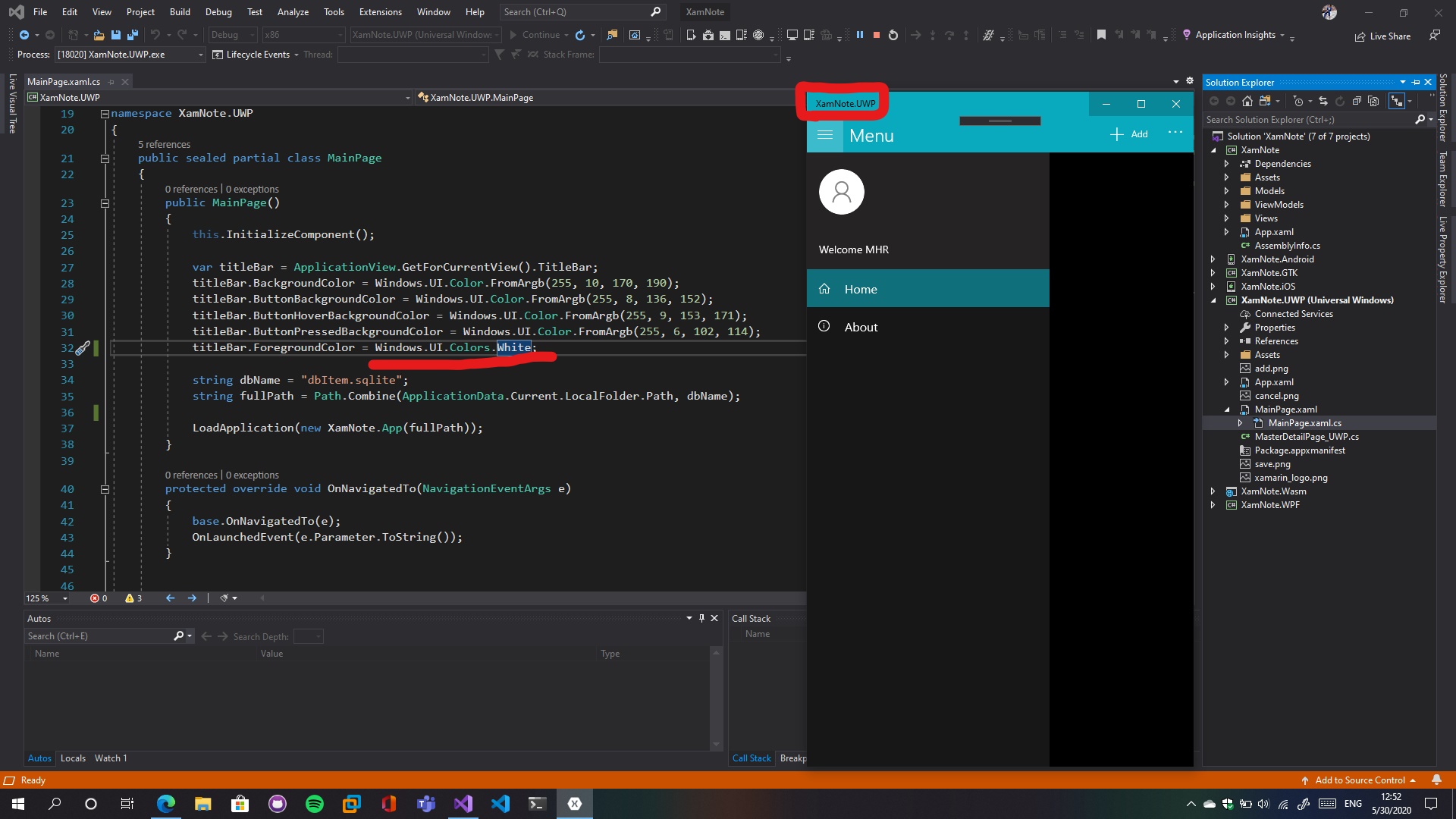 [Bug] UWP: TitleBar ForgroundColor not changing · Issue #10900 · xamarin/Xamarin.Forms · GitHub