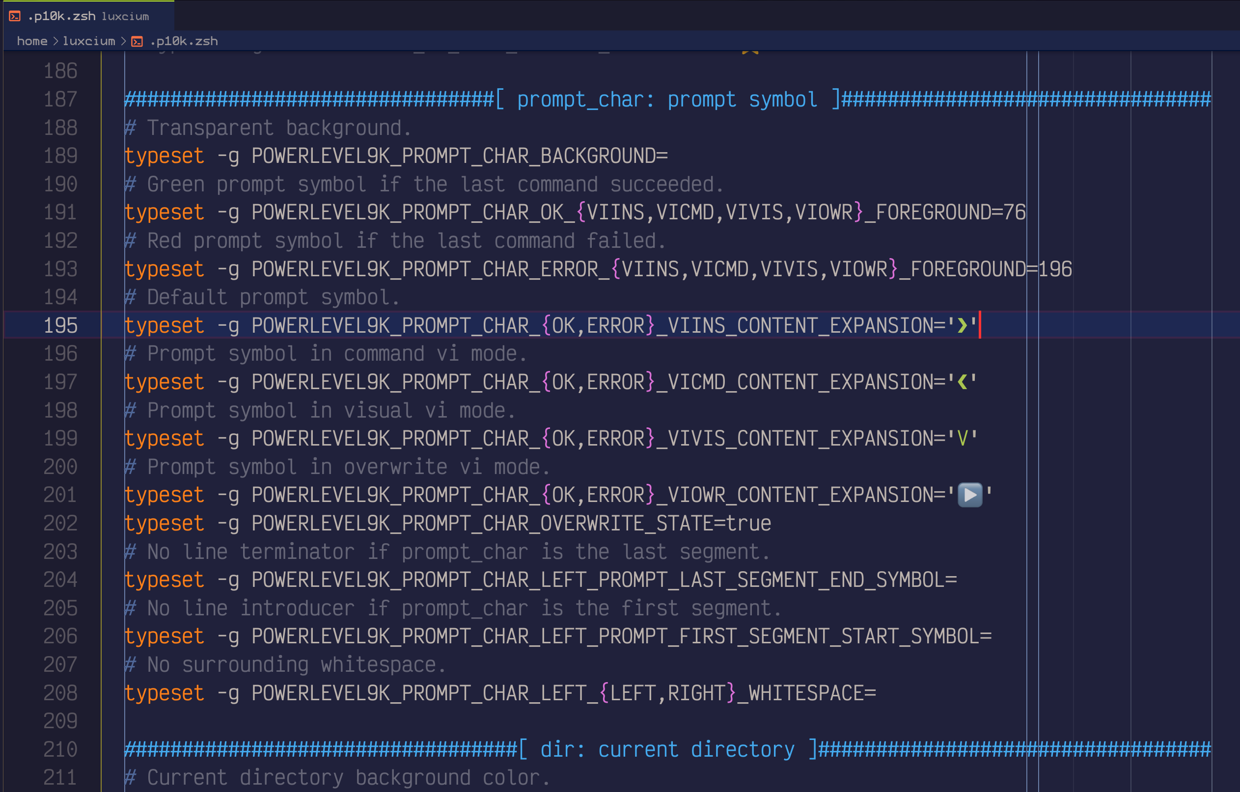 Where can I change the transient prompt chevron · Issue #1236 · romkatv ...