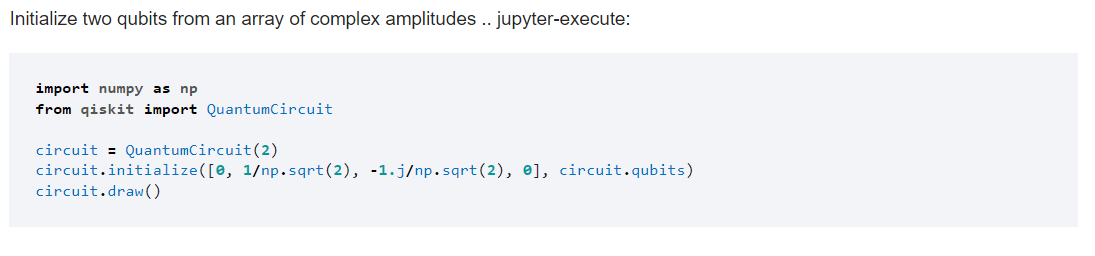 `jupyter-execute` displayed in docs · Issue #8286 · Qiskit/qiskit · GitHub