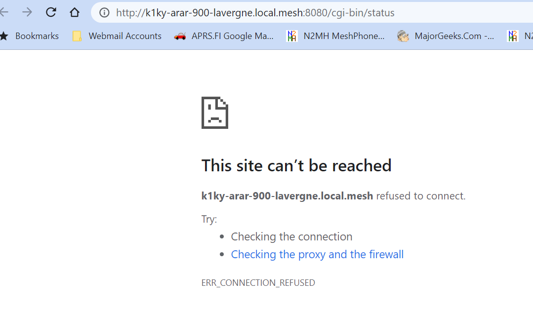 Node Name not resolving, not connecting, showing Wi-Fi address in list N-1145+ on UBNT 32MB ...