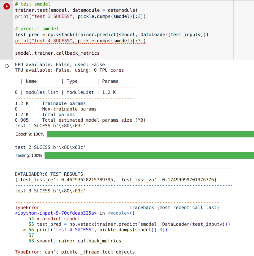 `model` Becames Unpickable After Calling `trainerpredictmodel Dataloader` · Issue 7567