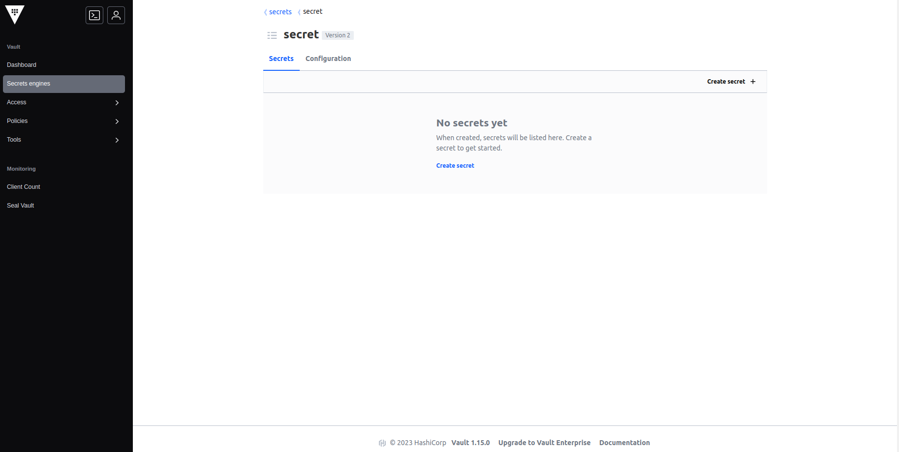 [1.15.0] kv secrets not showing in the UI · Issue #23463 · hashicorp/vault · GitHub