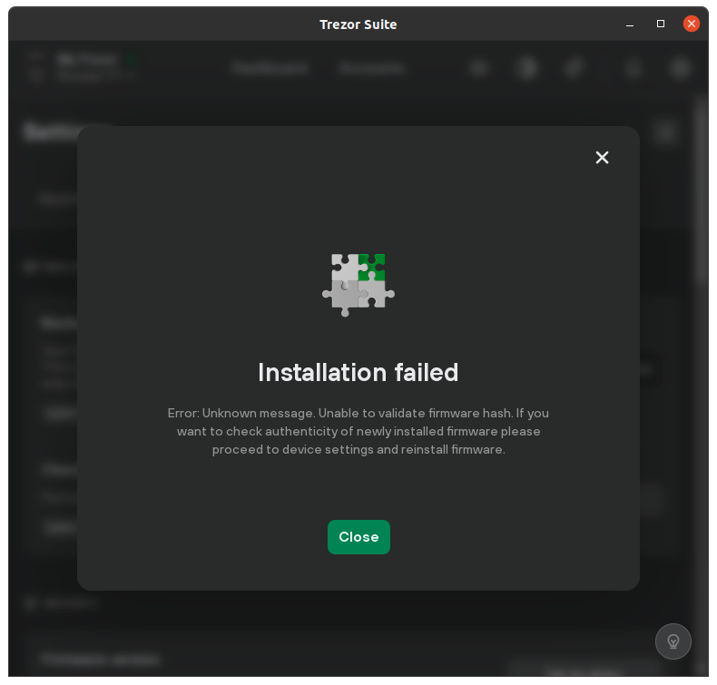 Improve Getfirmwarehash Error Handling · Issue 5868 · Trezortrezor Suite · Github 5239