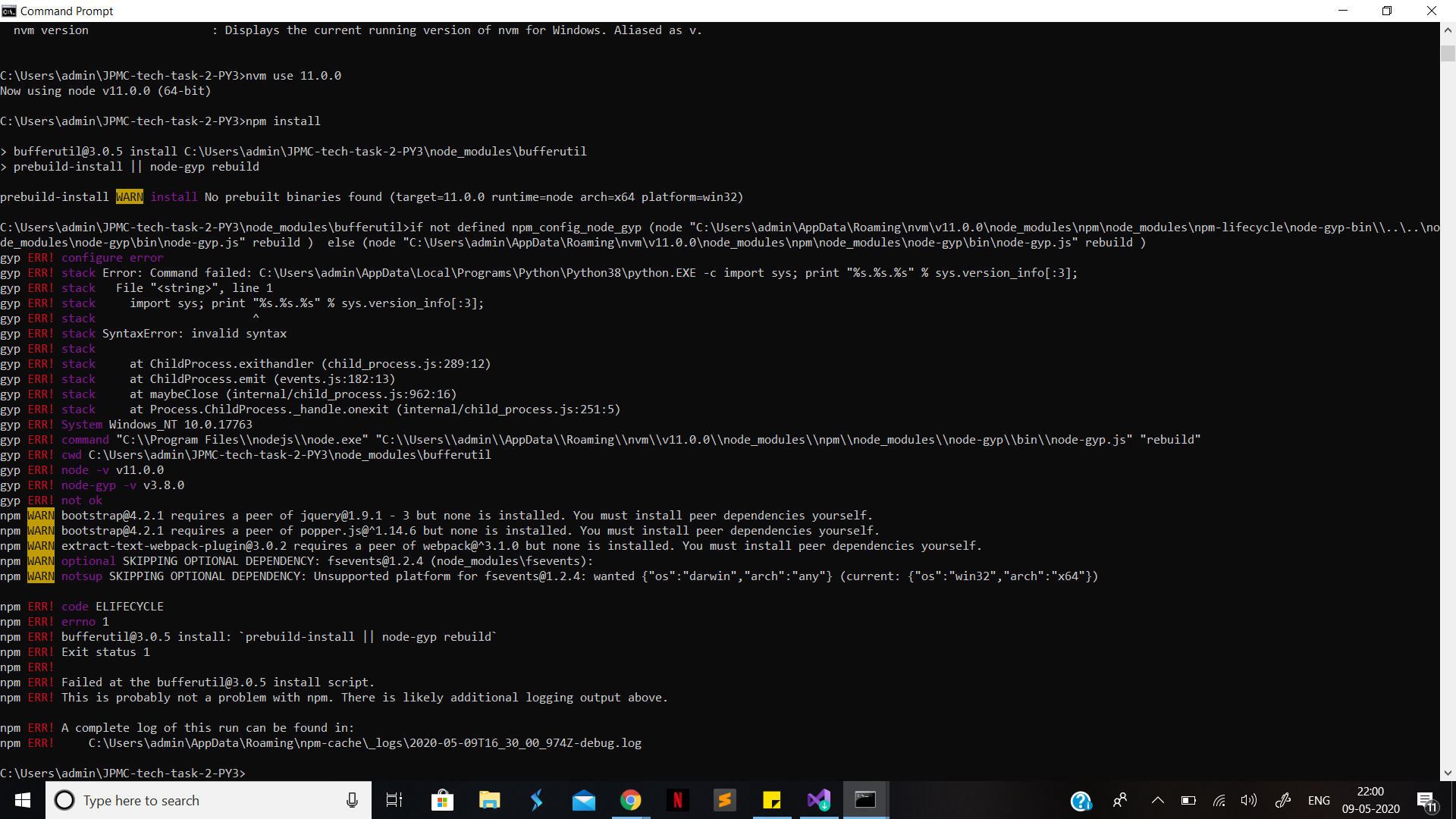 I Am Not Able To Install Npm · Issue 68 · Insidesherpajpmc Tech Task 1 Py3 · Github 7257