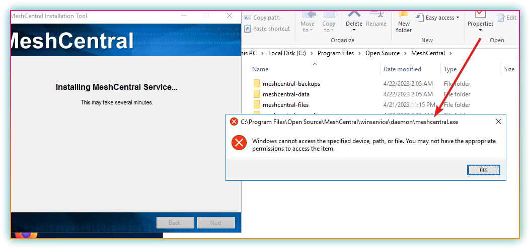 The problem of installing Mesh Central in Windows Server 2016 · Issue #5100 · Ylianst ...