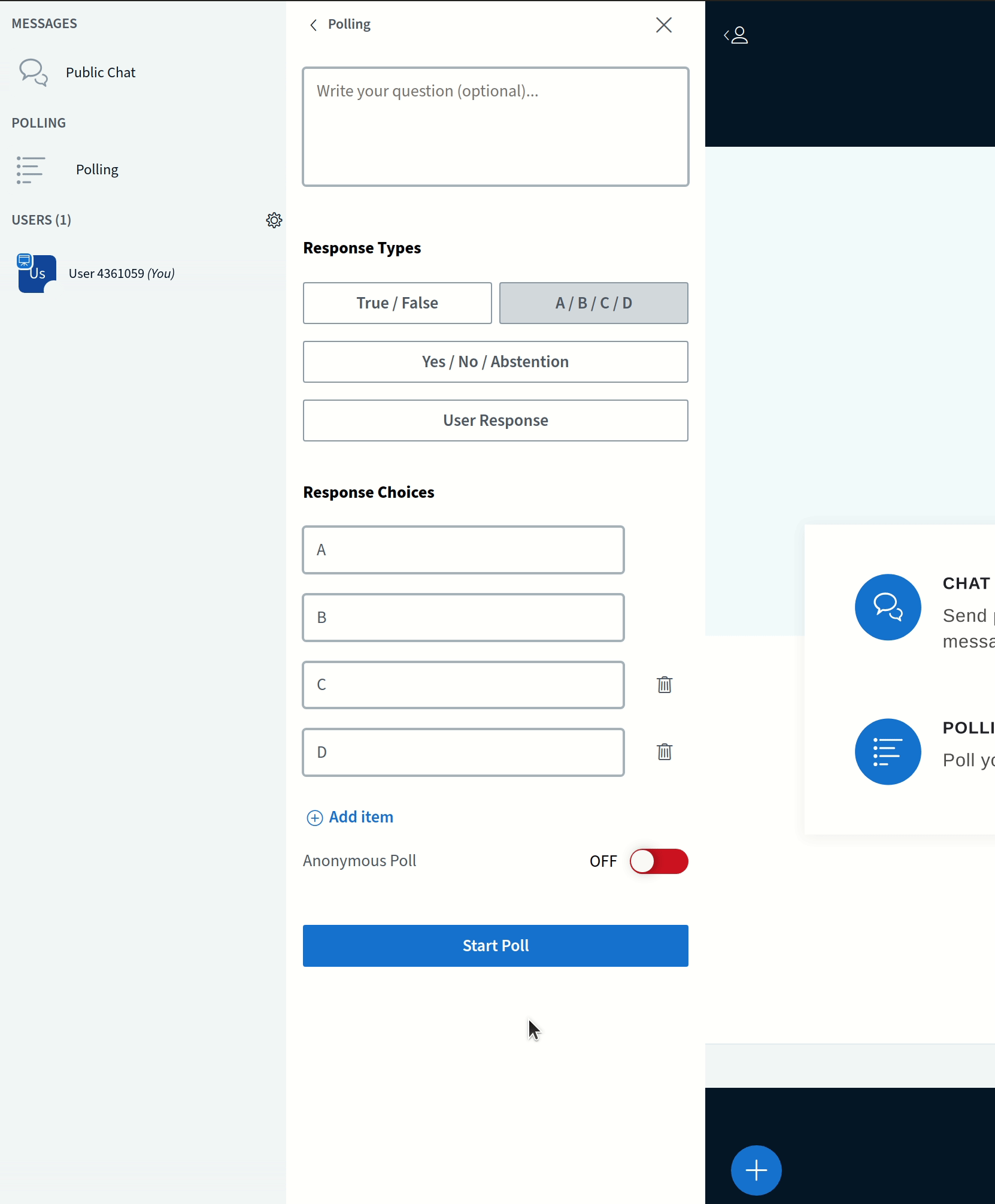 feat(poll): add discart poll button by frankemax · Pull Request #13548 · bigbluebutton ...
