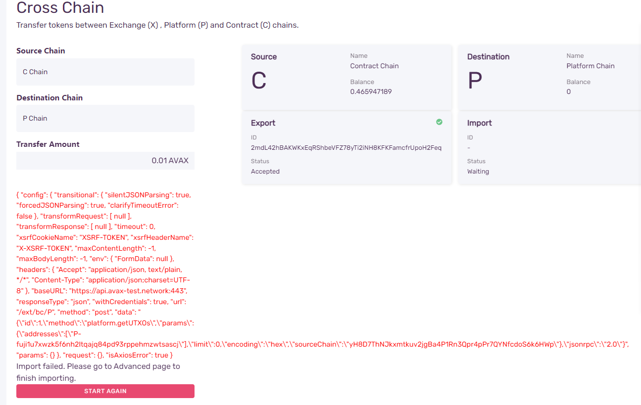 C-chain to P-chain transfer failed · Issue #597 · ava-labs/avalanche-cli · GitHub