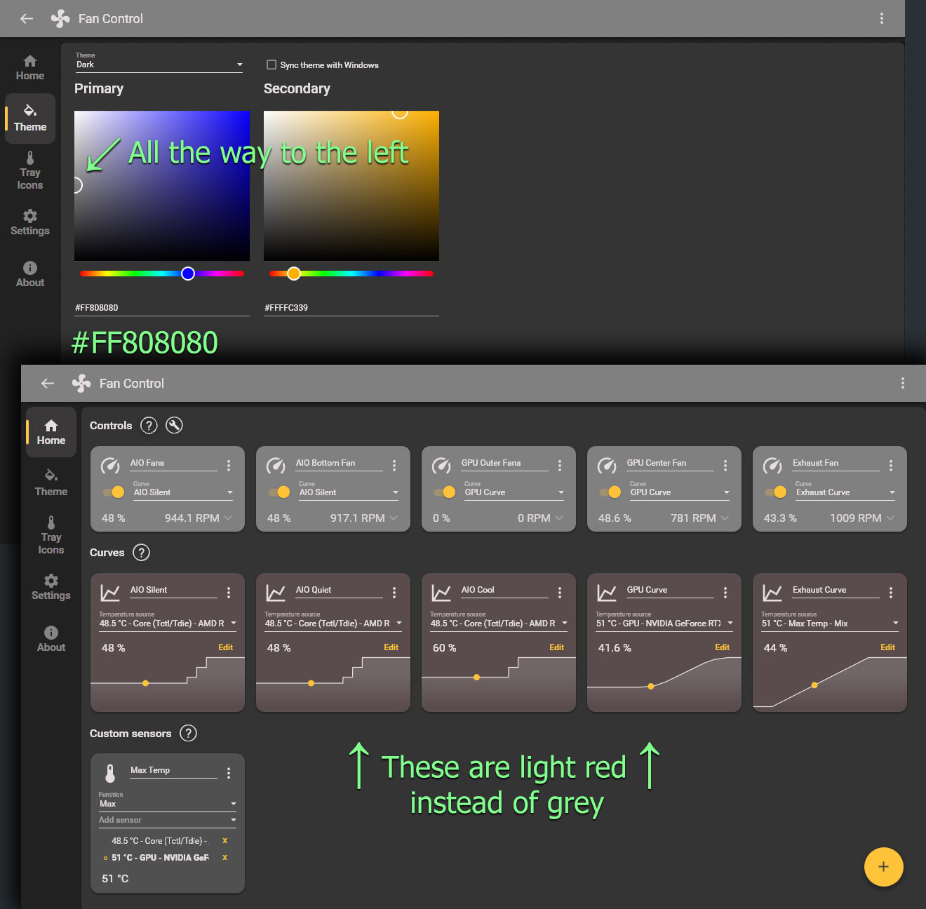 Primary theme color cannot be gray, always switches to red when gray is picked · Issue #1868 ...
